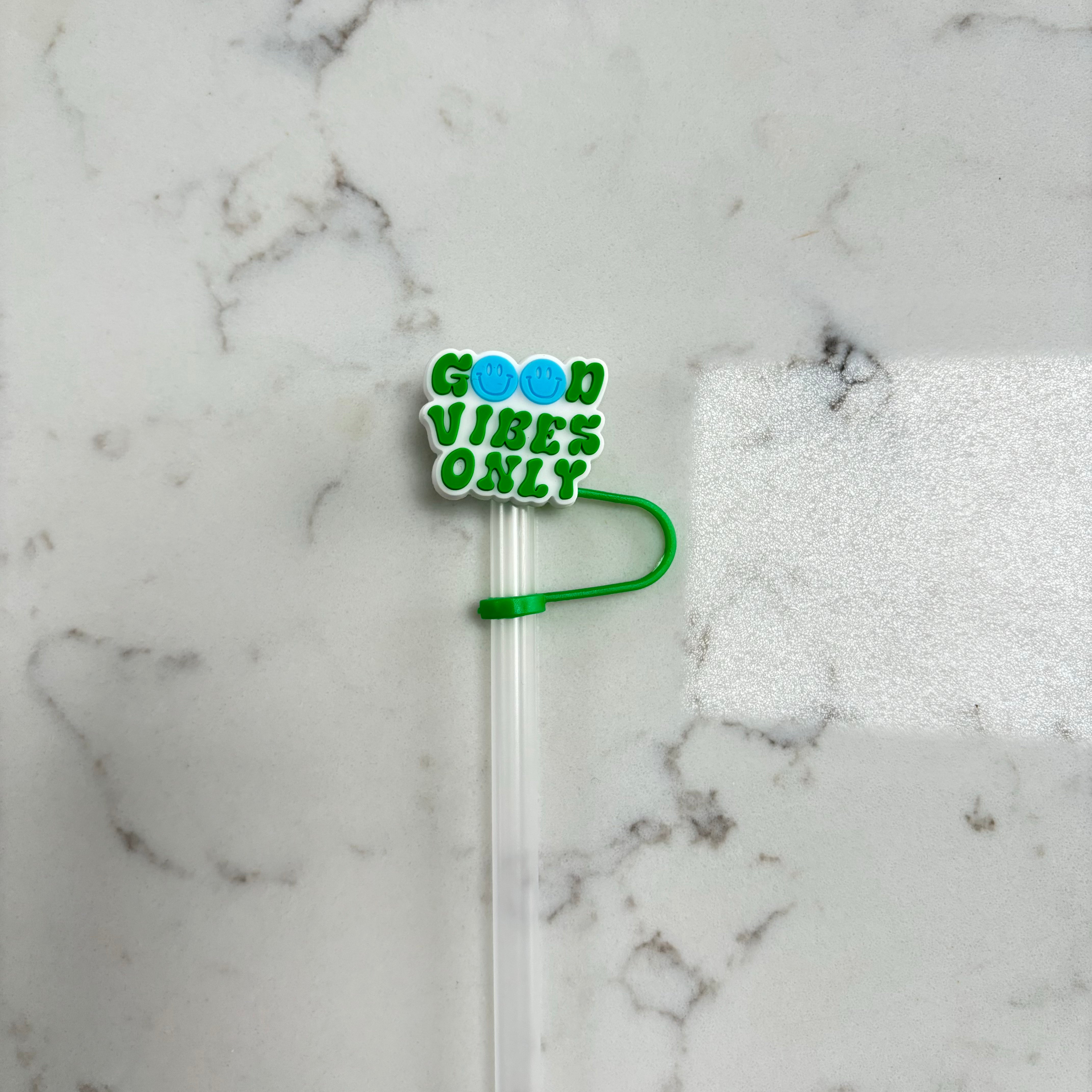 Good Vibes Straw Topper – JJ Customs