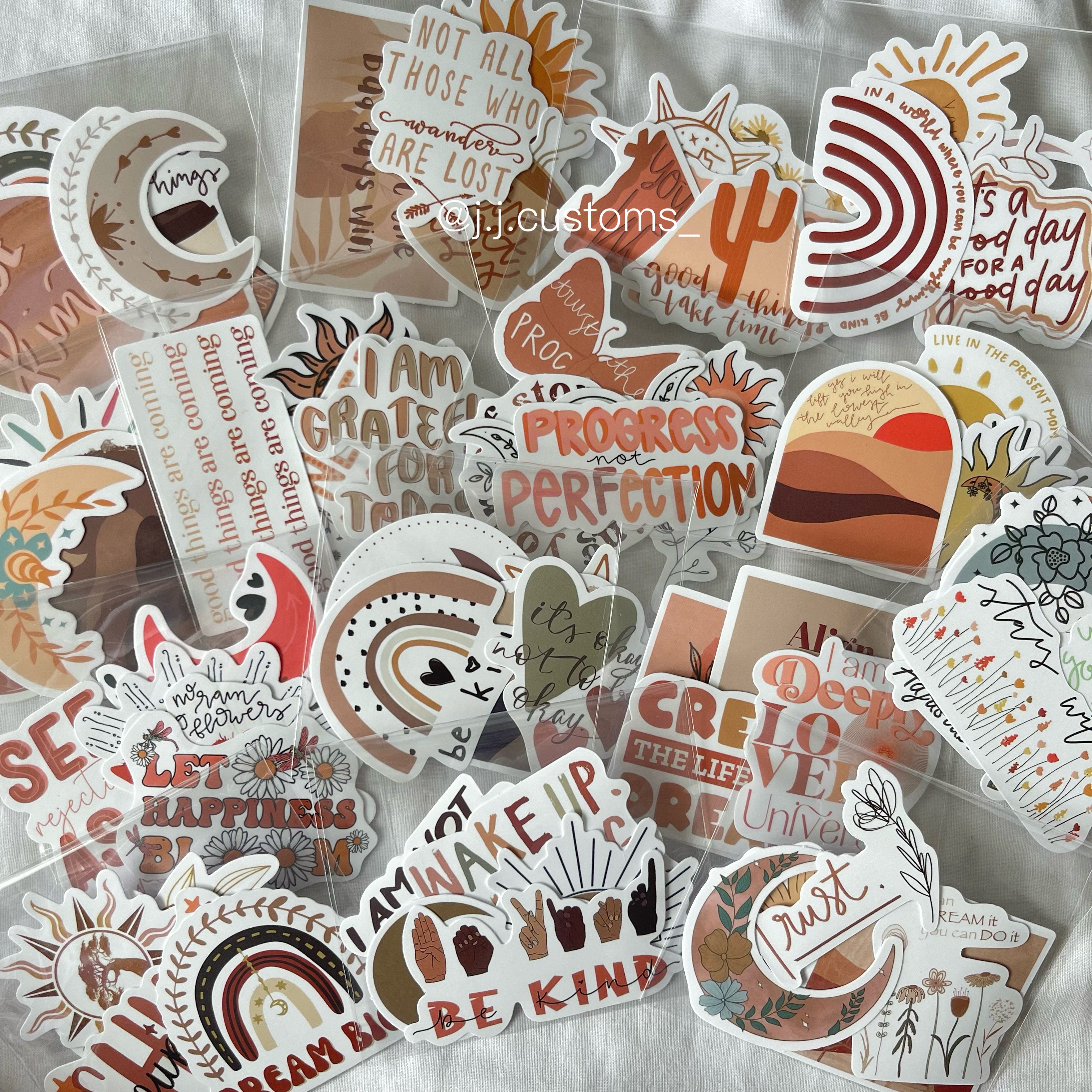 Boho Positivity Sticker Pack – JJ Customs