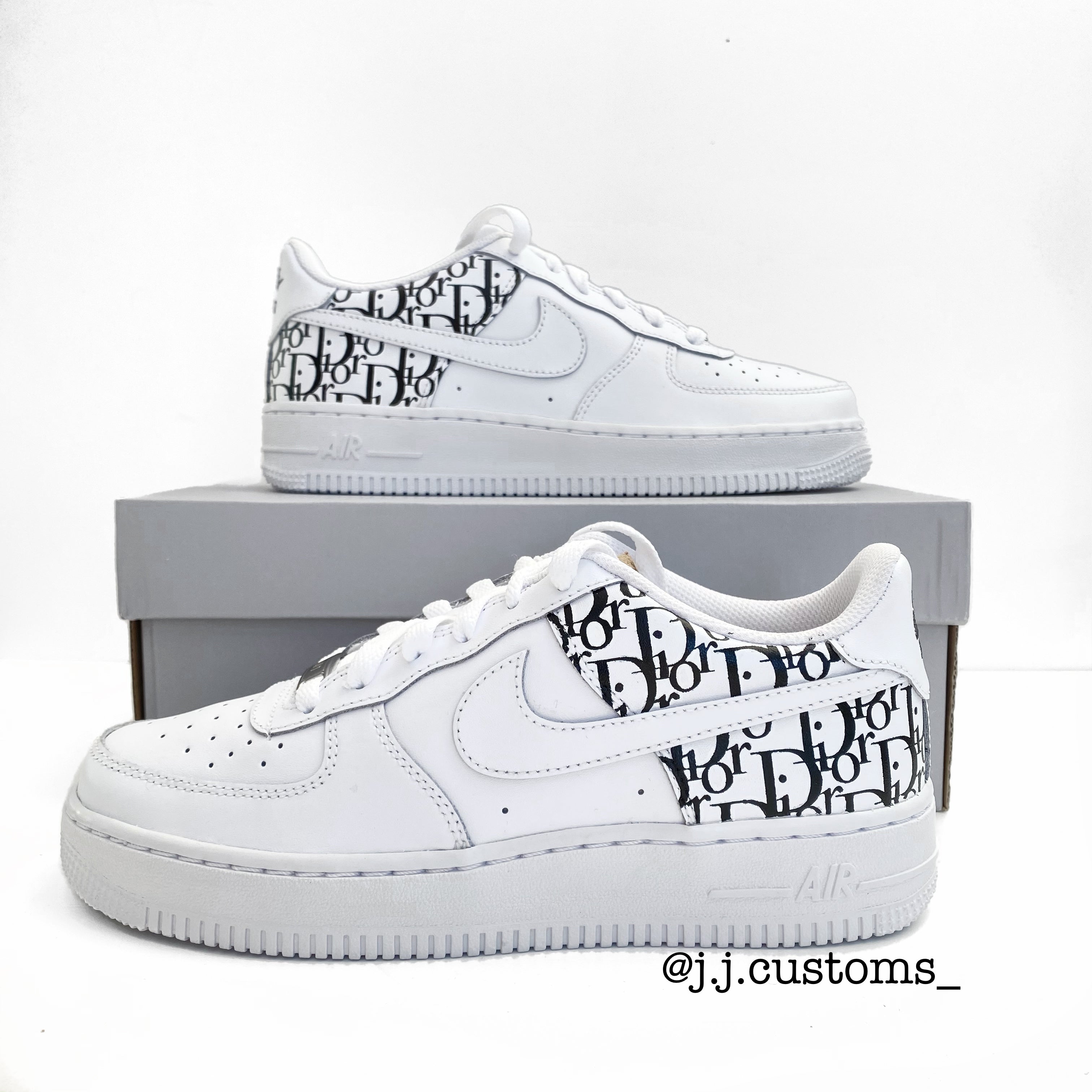 Black Monogram AF1 – JJ Customs