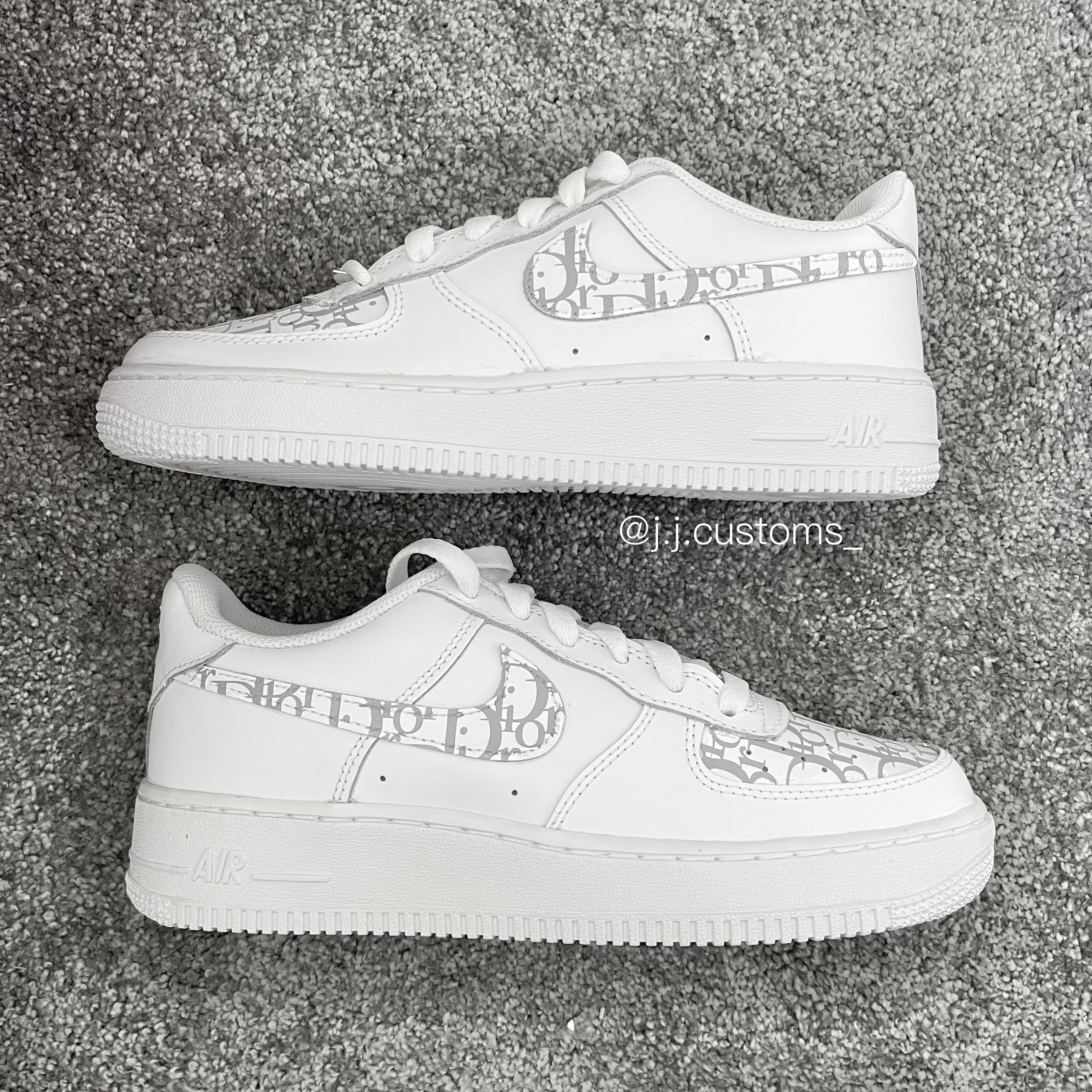 Monogram Tick and Toe Box AF1 – JJ Customs
